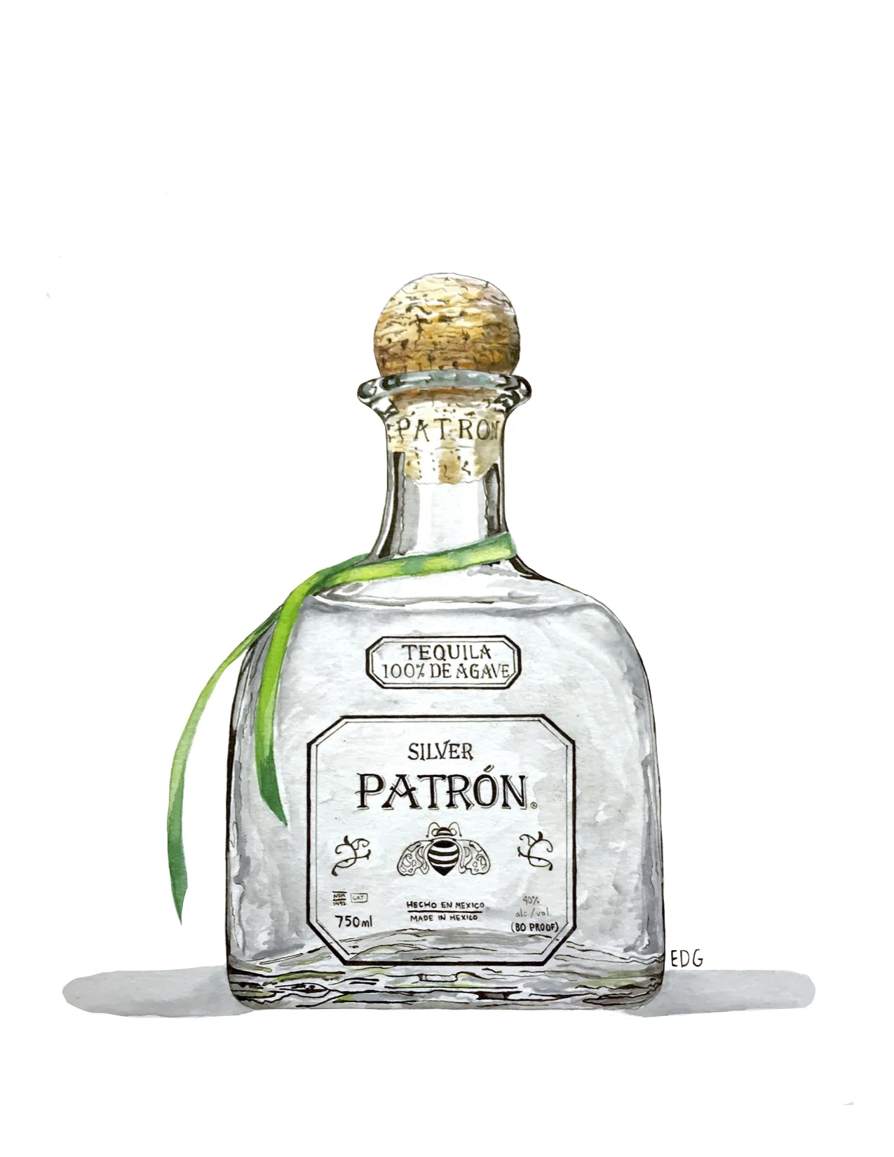 Patron Bottle Drawing