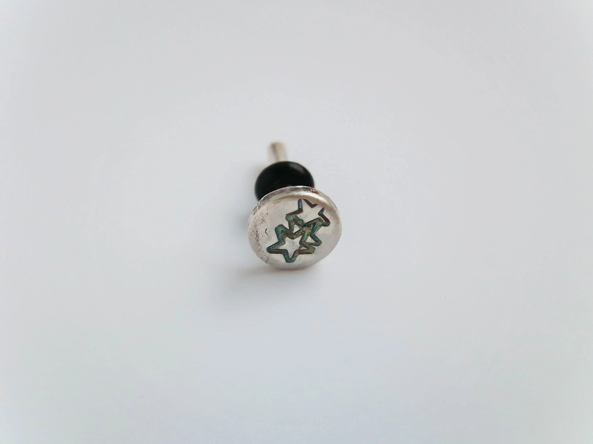 Geometric silver conch hoop — Victoria Grace Silversmith