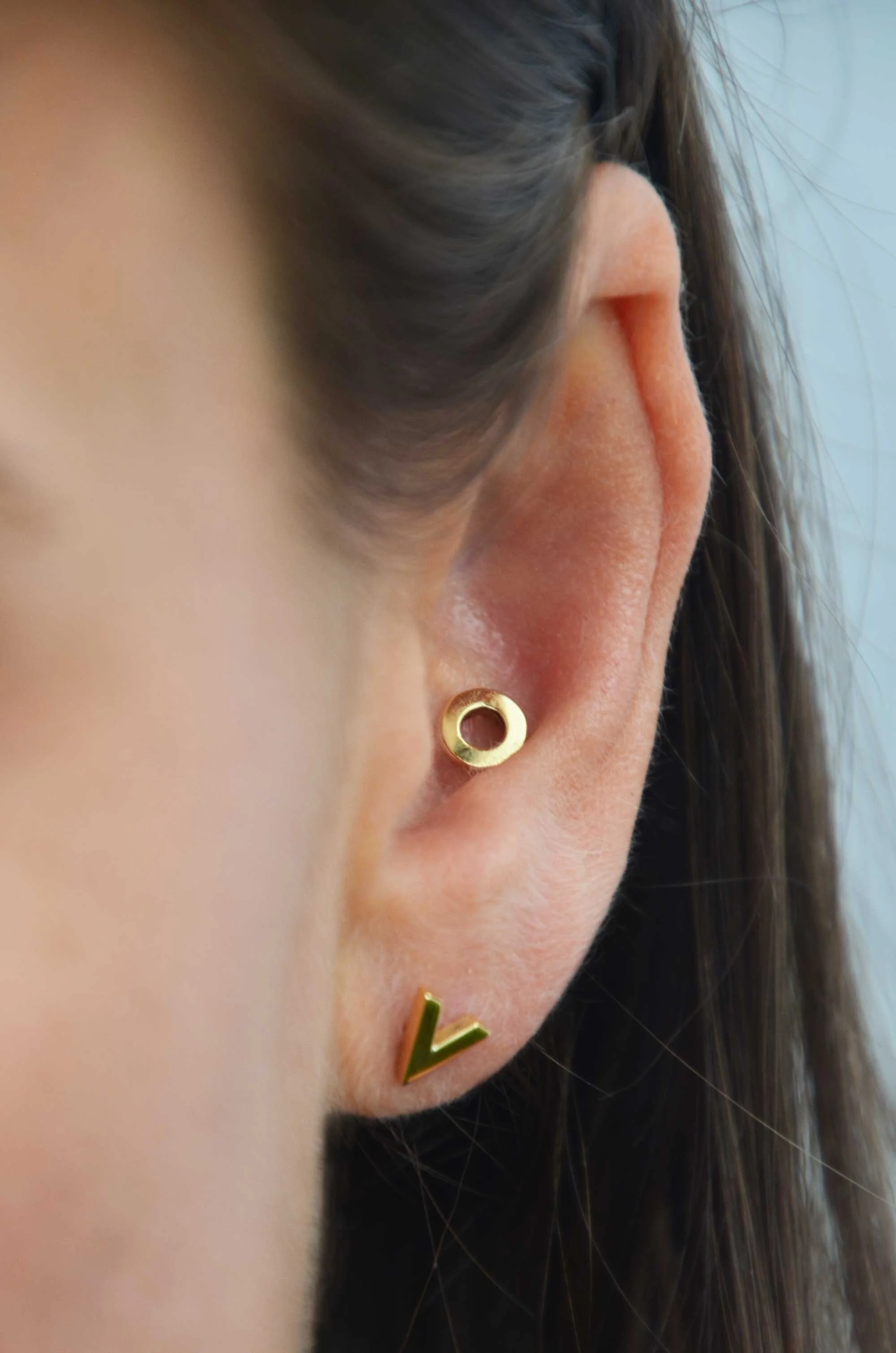 9ct gold conch piercing — Victoria Grace Silversmith