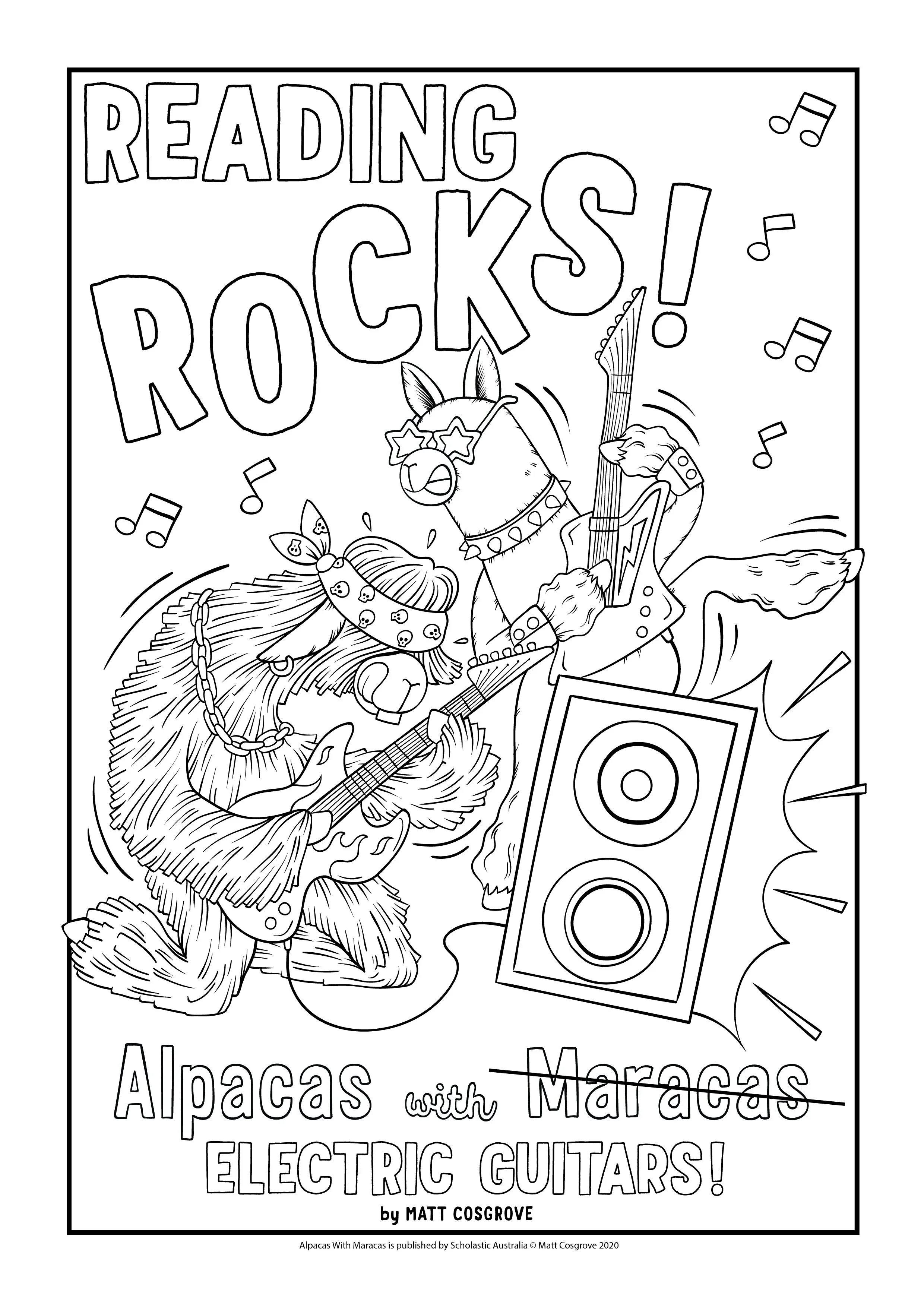 MACCA THE ALPACA COLOURING-IN ACTIVITIES — Matt Cosgrove