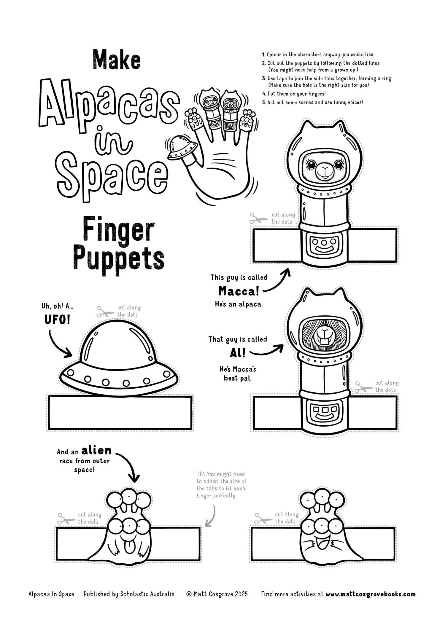 ALPACAS IN SPACE ACTIVITIES — Matt Cosgrove