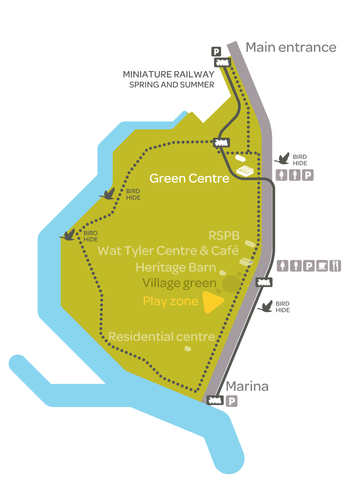 Miniature railway — Wat Tyler Country Park