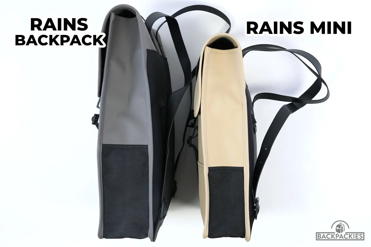 Rains Backpack vs Rains Mini - What's the Difference? | Backpackies