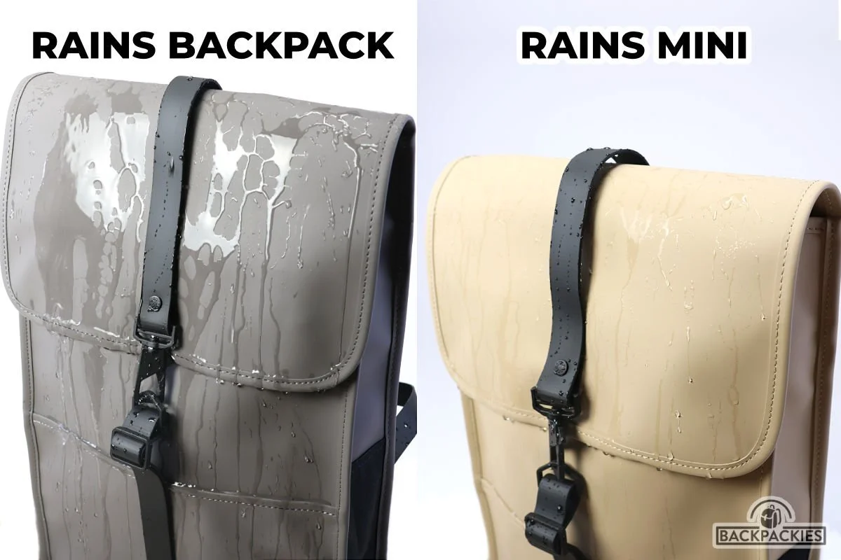 Rains Backpack vs Rains Mini - What's the Difference? | Backpackies