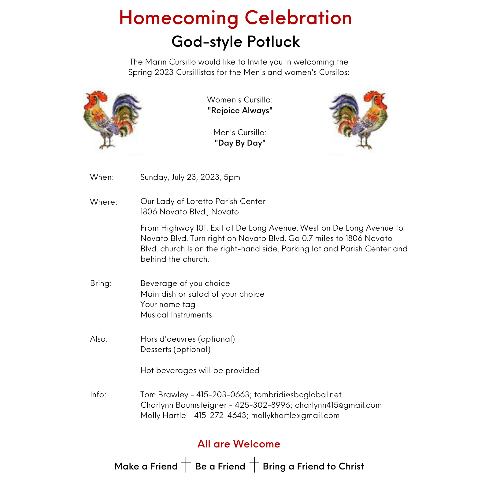 New Events — Marin Cursillo