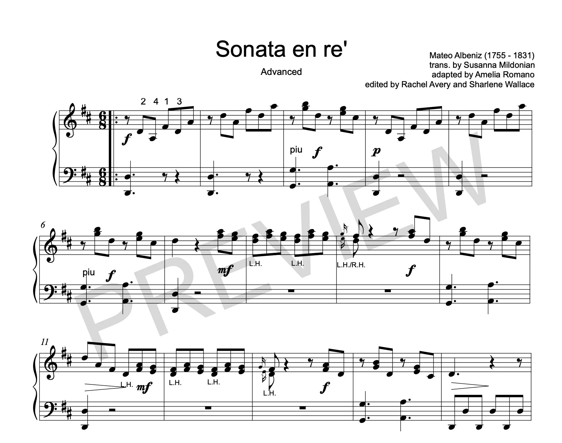 Sonata en re' - Advanced Version — Amelia Romano, Harpist
