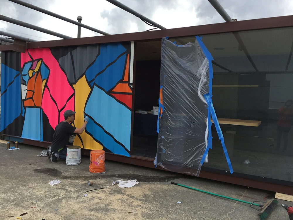 Powers Construction graffiti installation — Chairman Ting Illustration ...