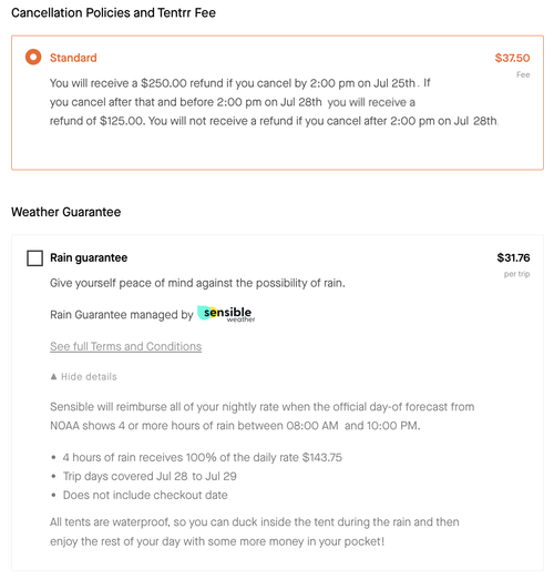 Tentrr Review - Locations, Cost, Alternatives, Pros, Cons, & More ...