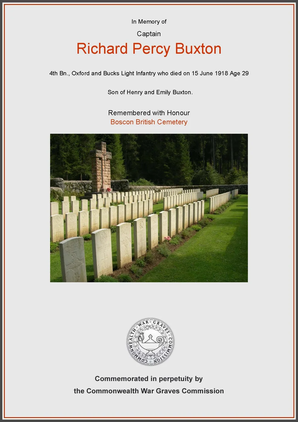 World War 1 Detail — The Radcliffe School