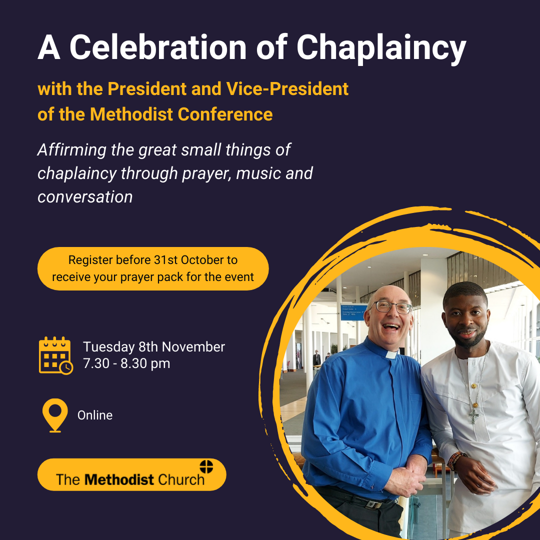 A Celebration of Chaplaincy, online event, 8th November, 7:30 - 8:30 pm ...