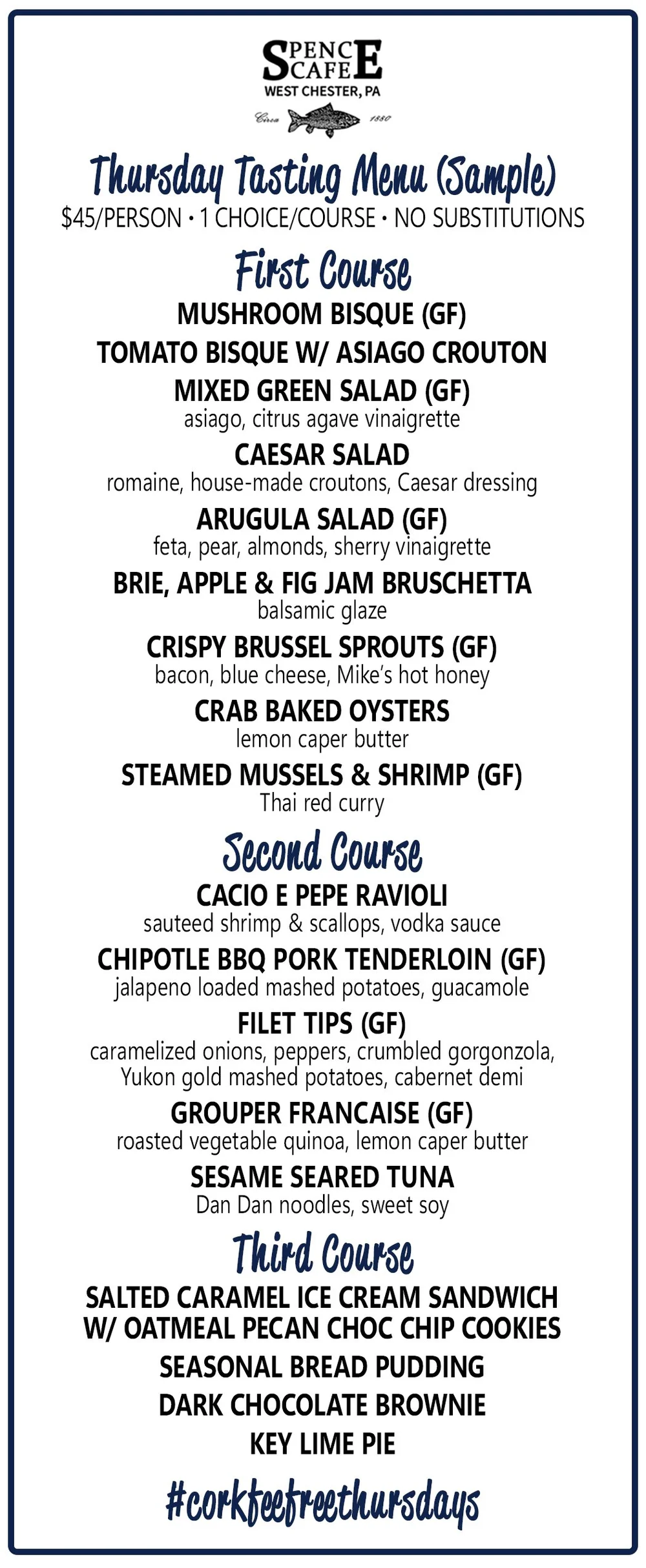 Menus — The Original Spence Cafe