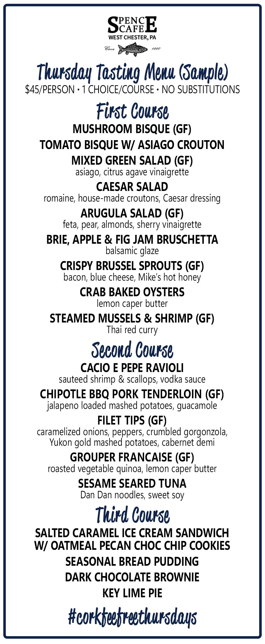 Menus — The Original Spence Cafe