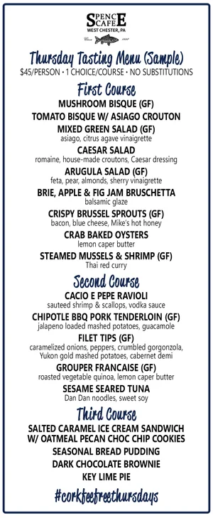 Menus — The Original Spence Cafe