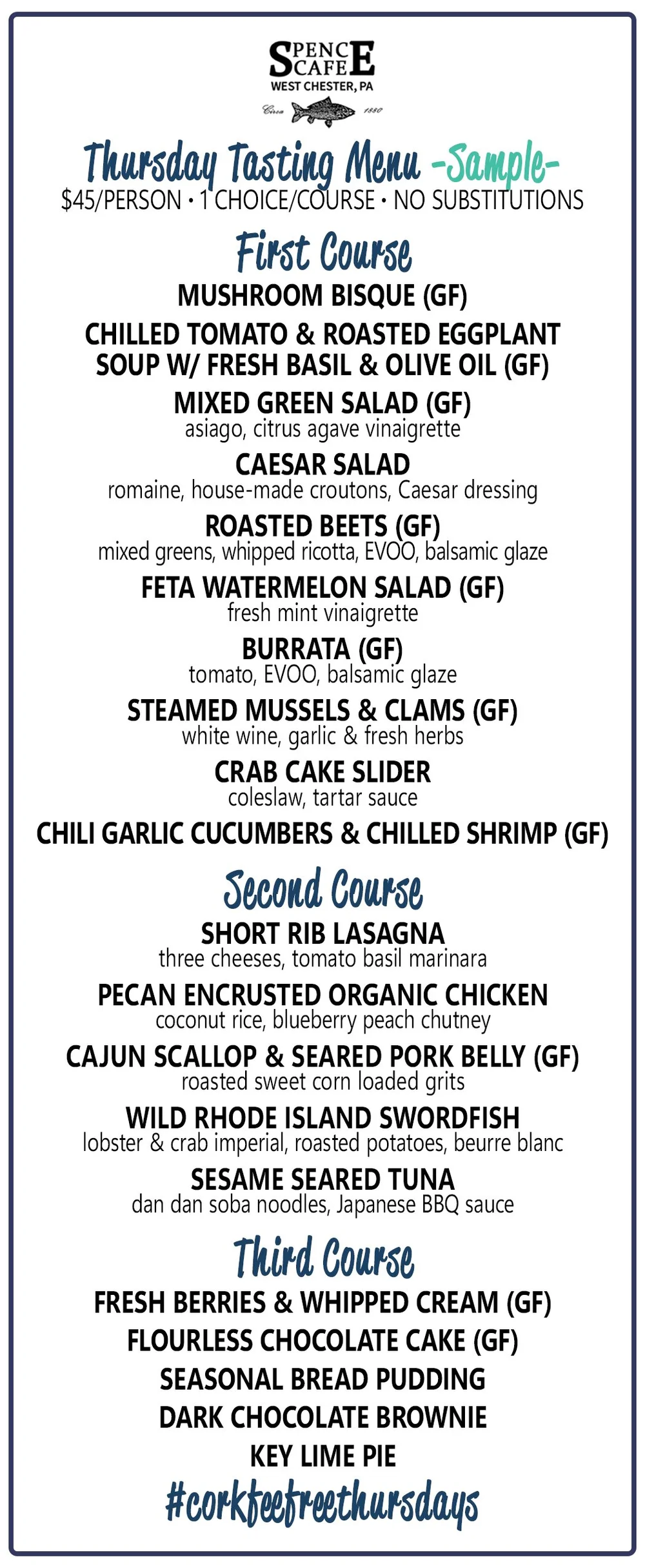 Menus — The Original Spence Cafe