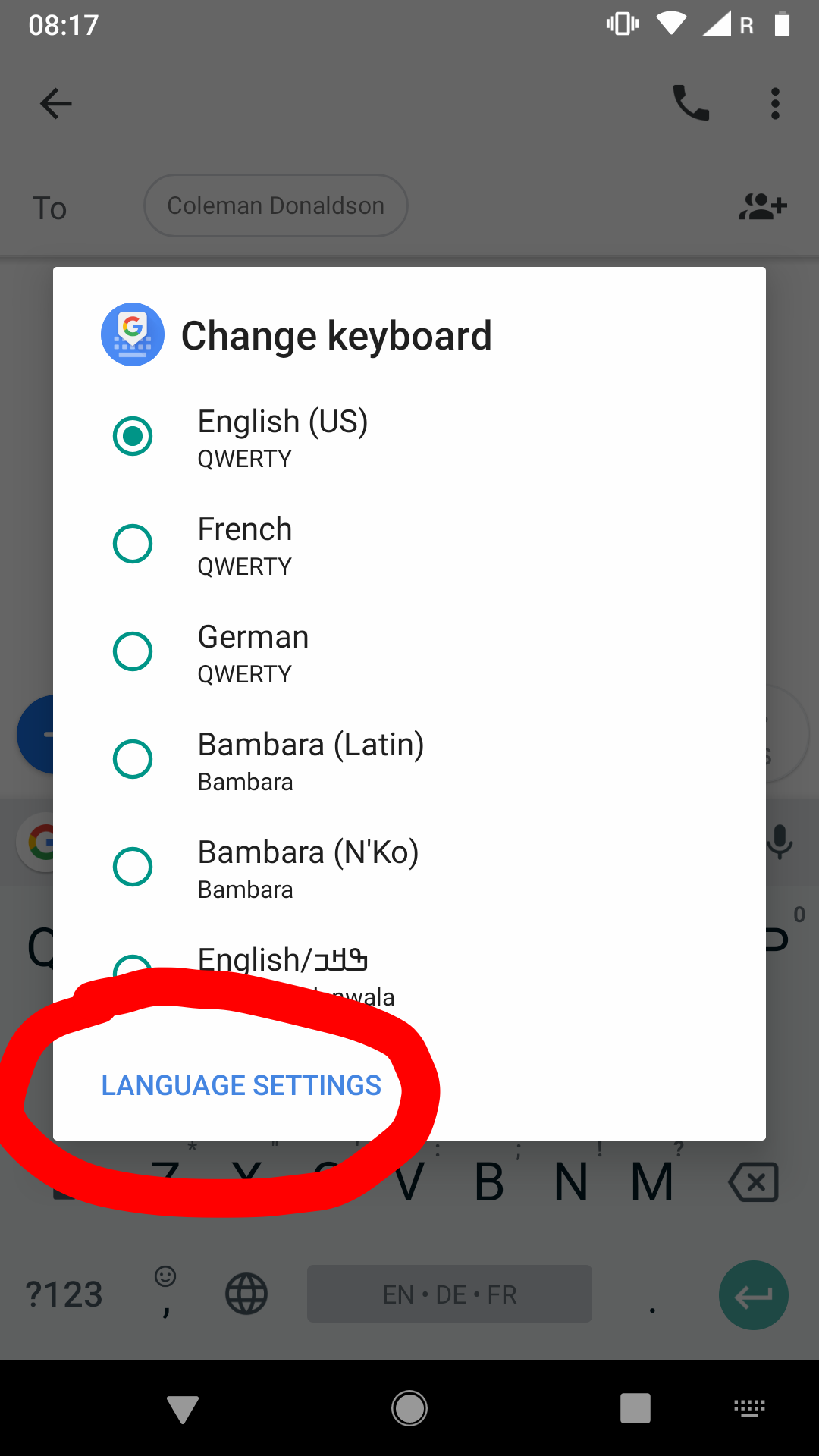 Bambara keyboards for Android via Gboard (Latin and N'ko) — An ka taa