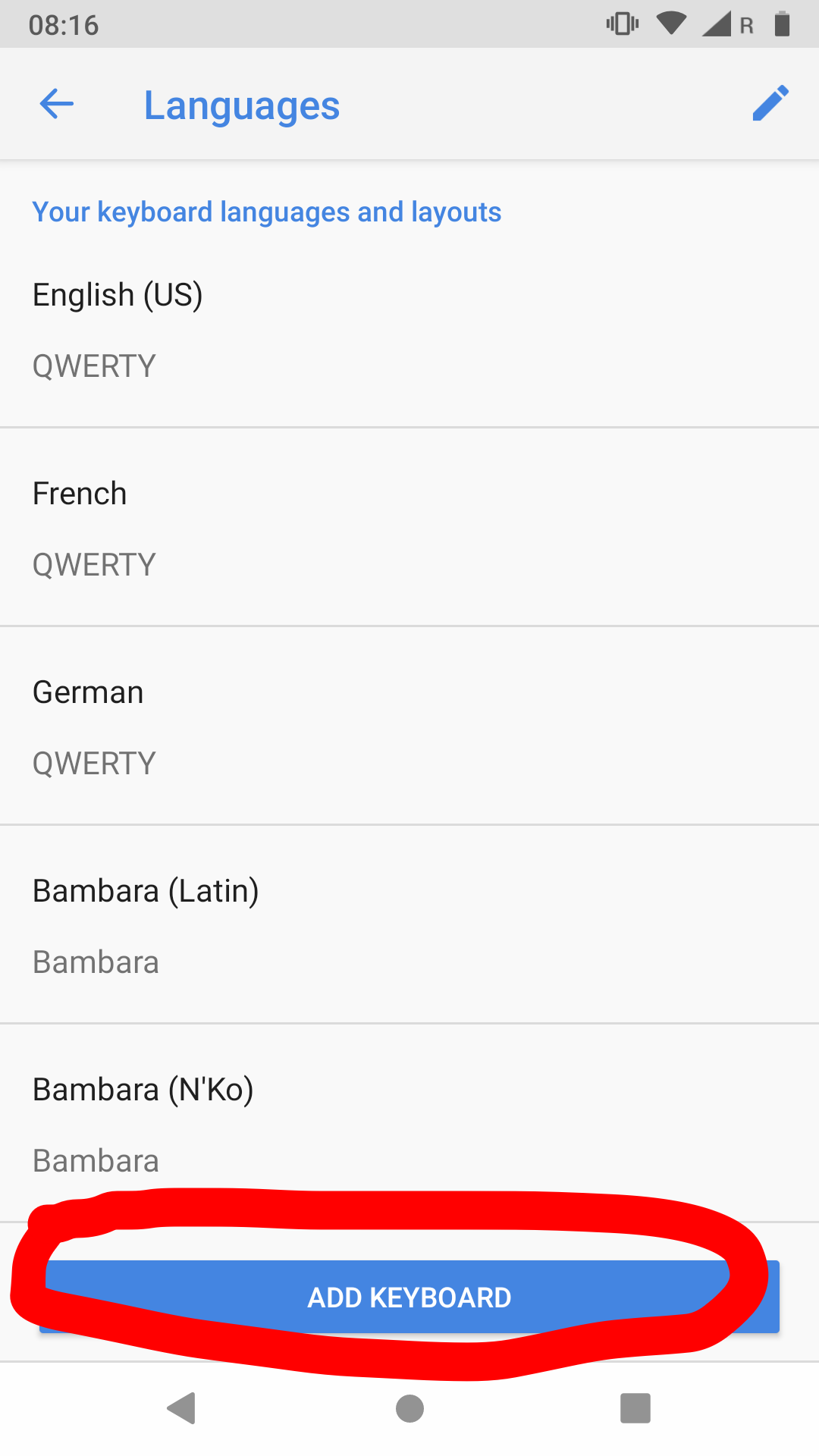 Bambara keyboards for Android via Gboard (Latin and N'ko) — An ka taa