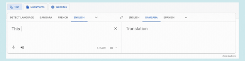 Bambara on Google Translate — An ka taa