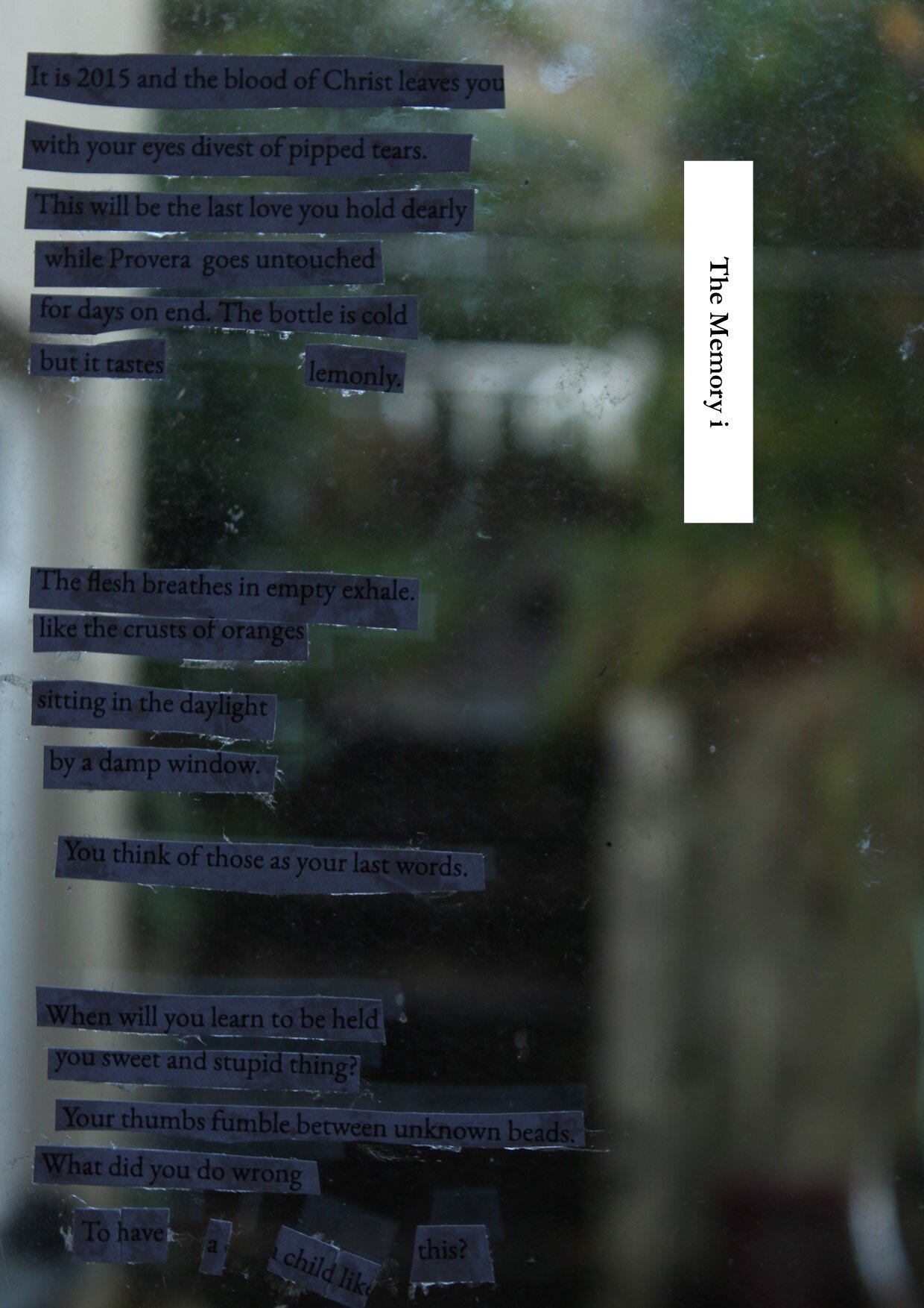 The Memory i by Hailey O'Gorman — Falmouth University English ...