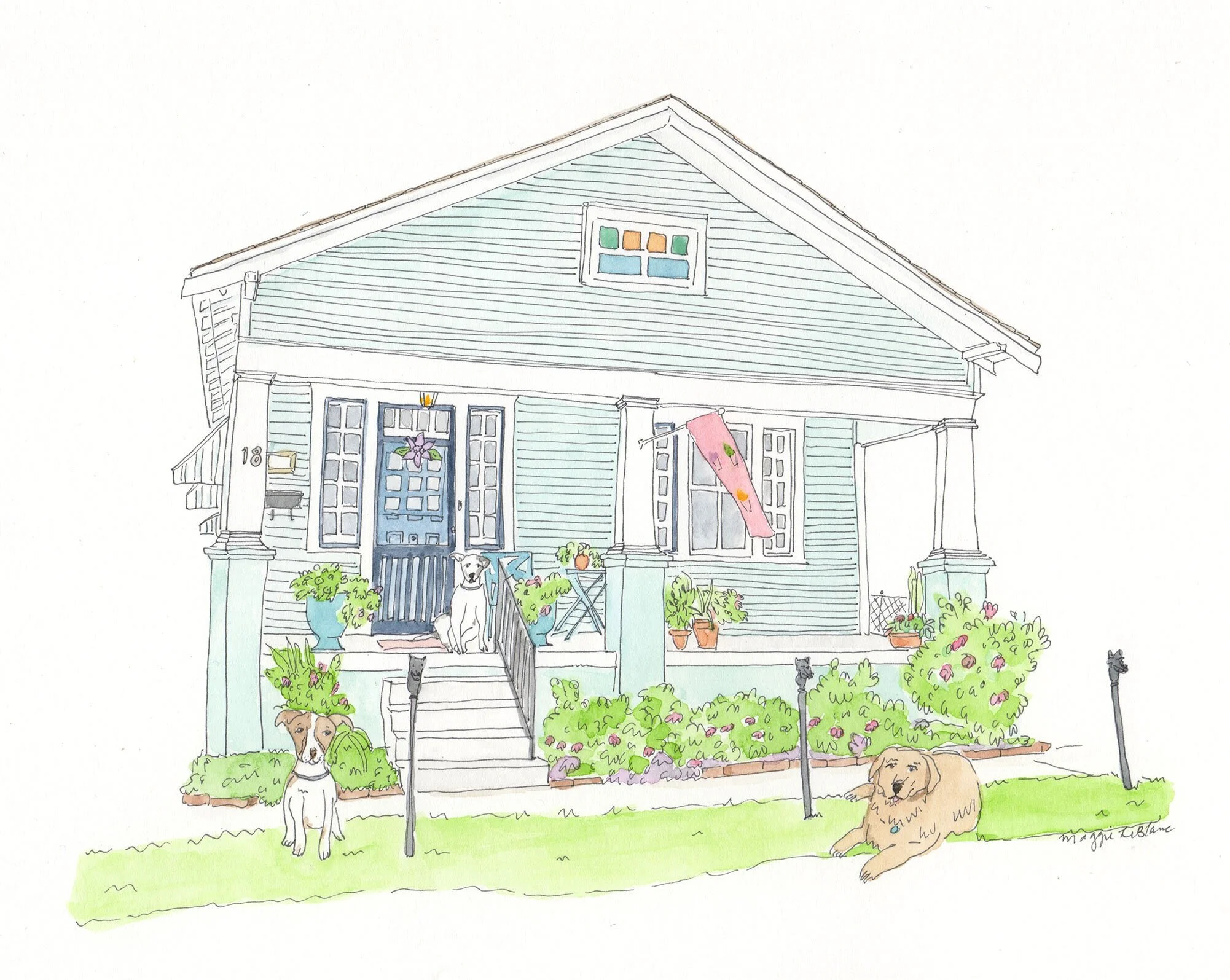 Custom Home Portrait — WalkingMan Studios