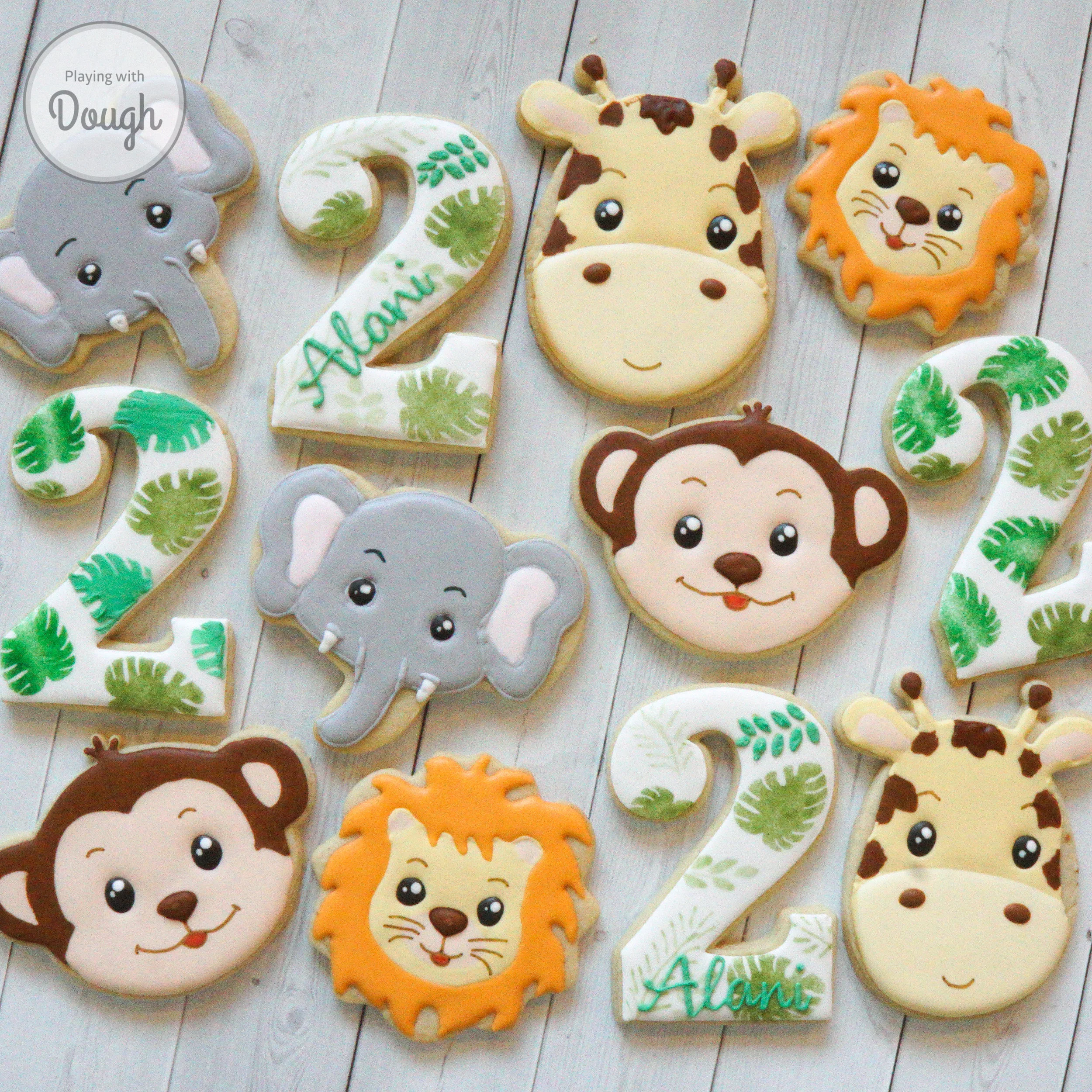 Jungle Safari Cookies — Playing with Dough