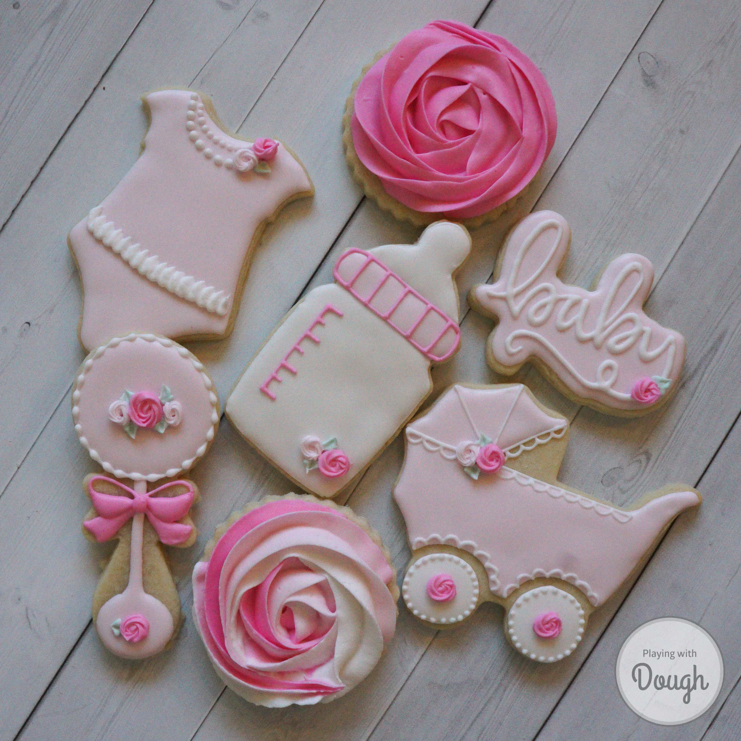 Baby Girl Cookies — Playing with Dough
