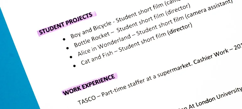 Film Crew Resume Template