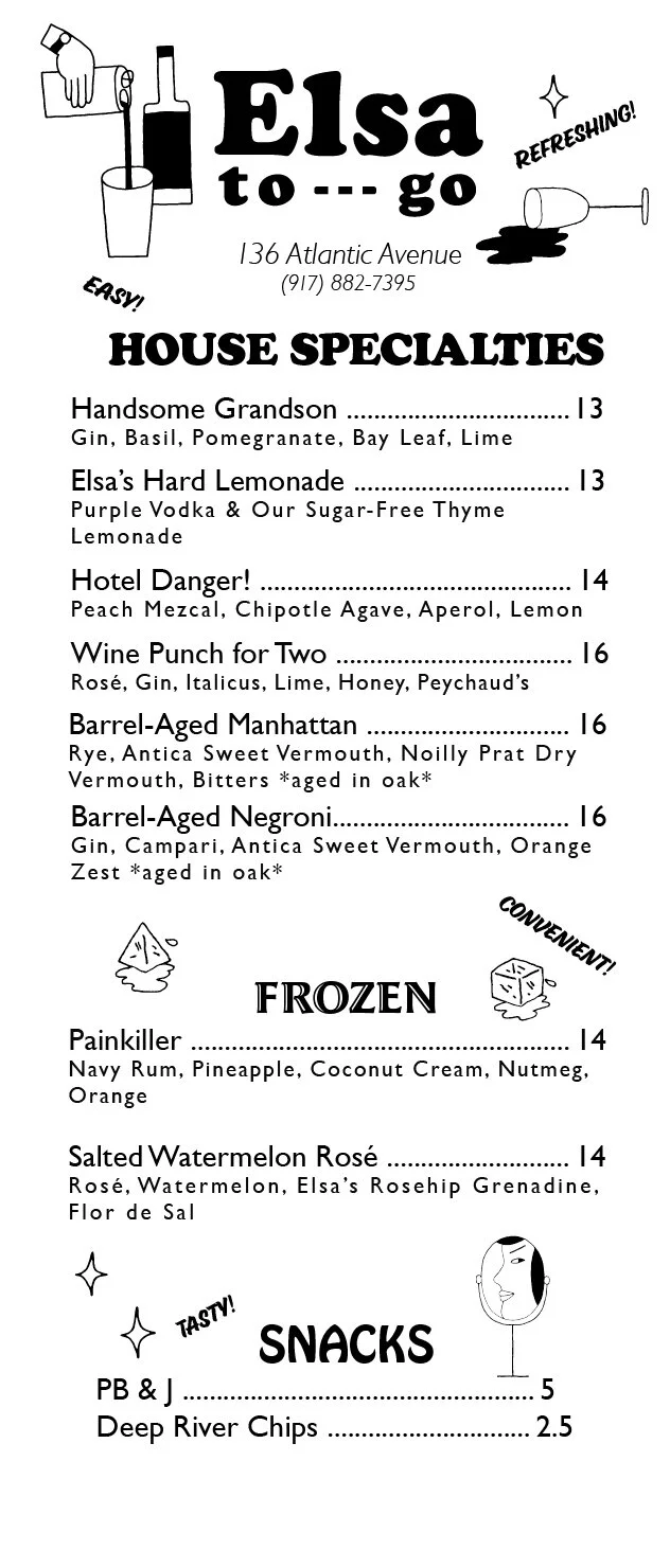 TO-GO MENU — ELSA