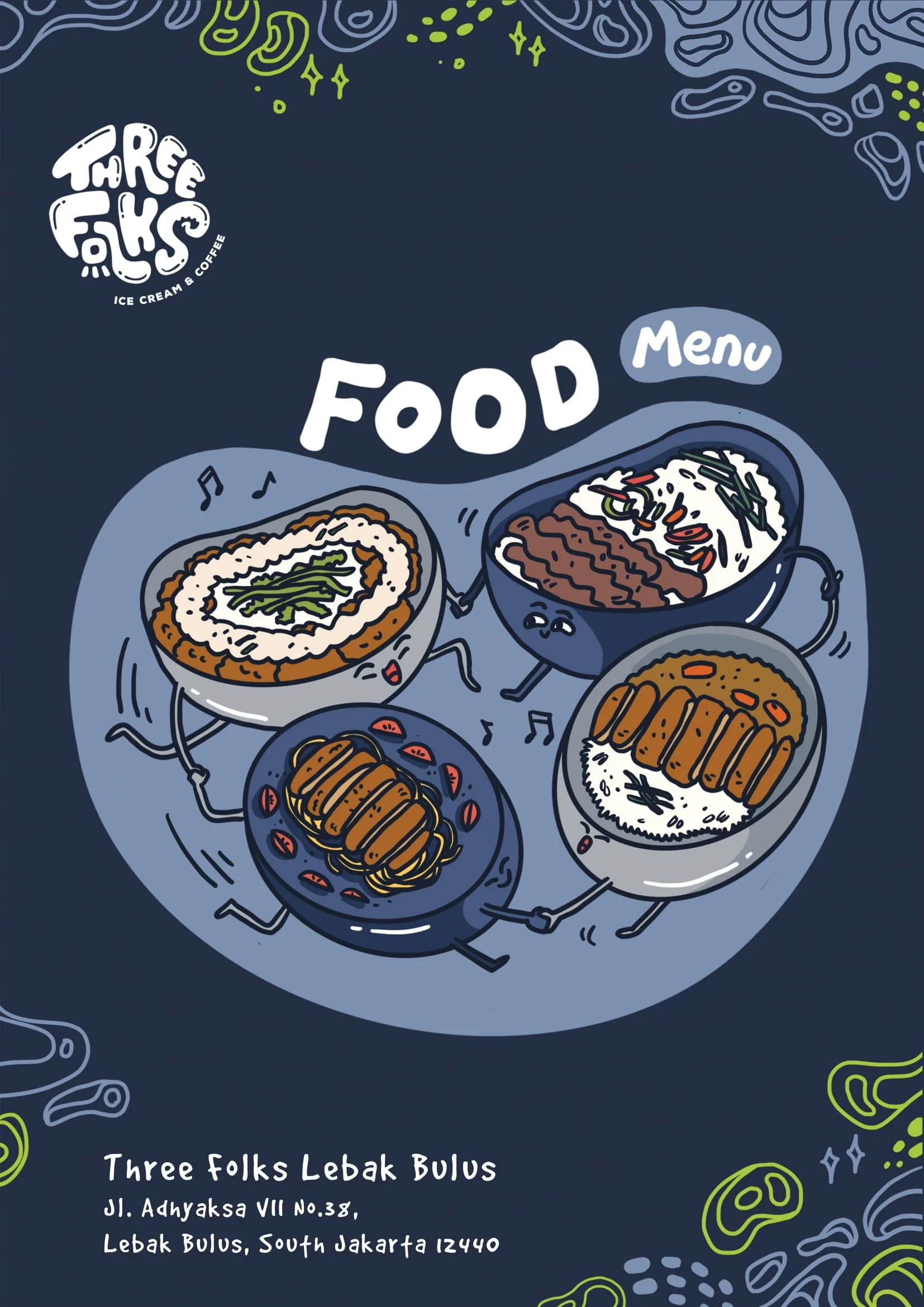 Menu Three Folks Lebak Bulus — three folks