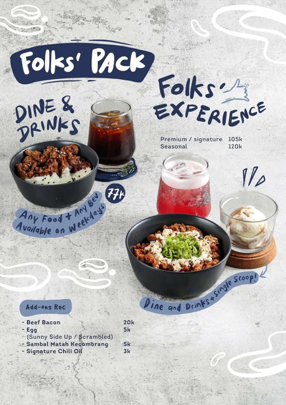 Menu Three Folks Lebak Bulus — three folks