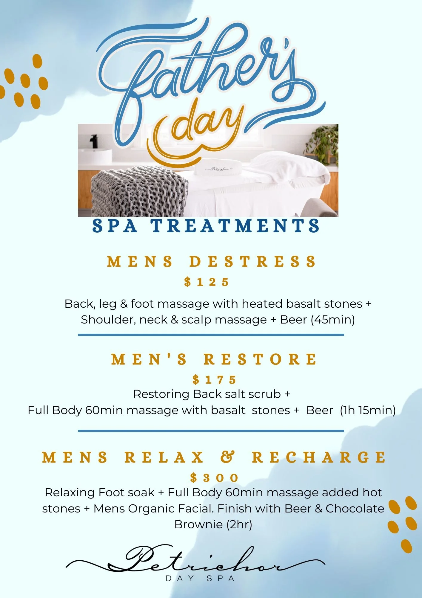FATHERS DAY | — Petrichor Day Spa - Luxury Day Spa Brisbane - Natural ...