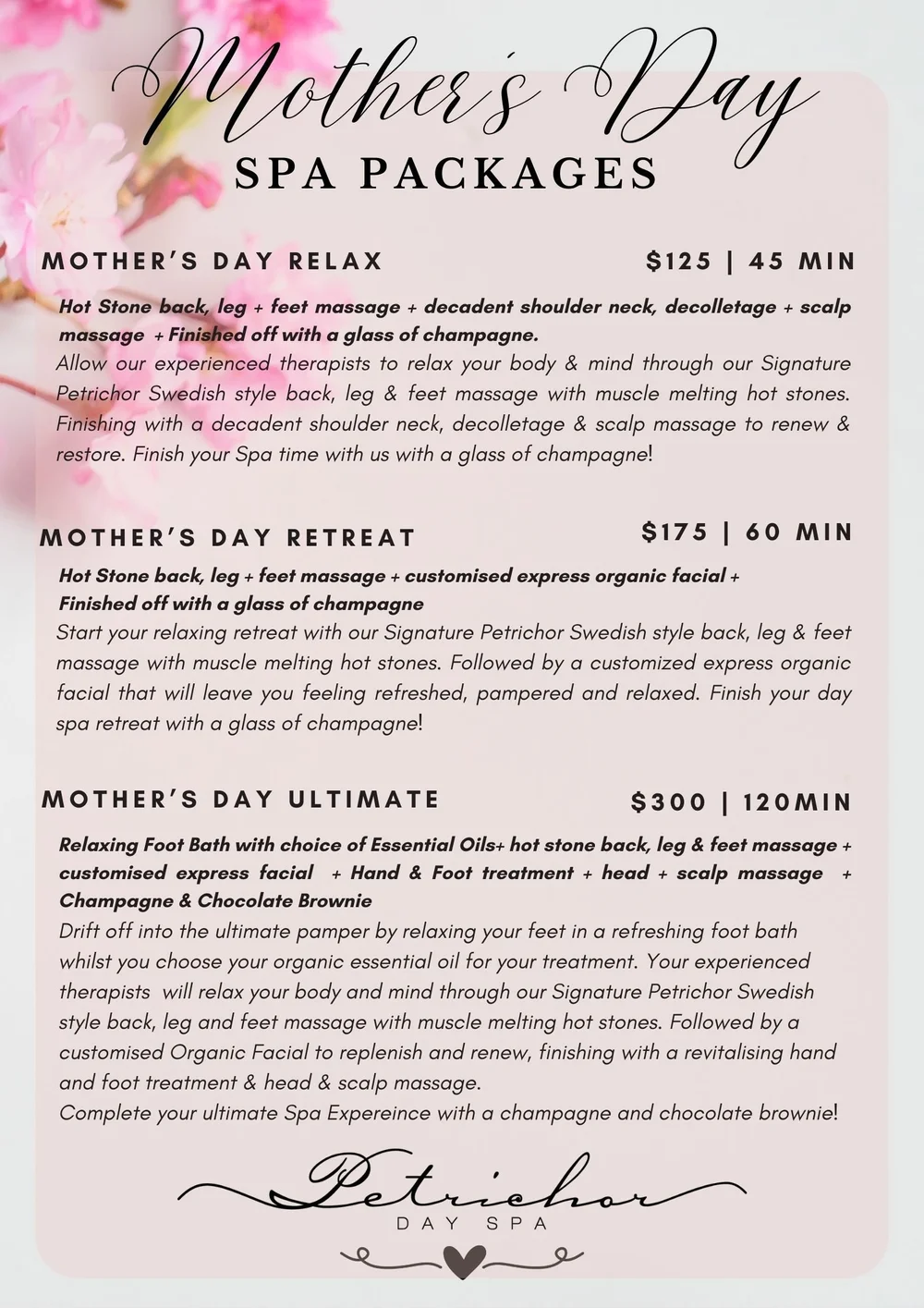 Mothers Day Spa Packages - Petrichor Day Spa — Petrichor Day Spa ...