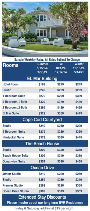 Room Rates By Season — BeachSideVillageResort
