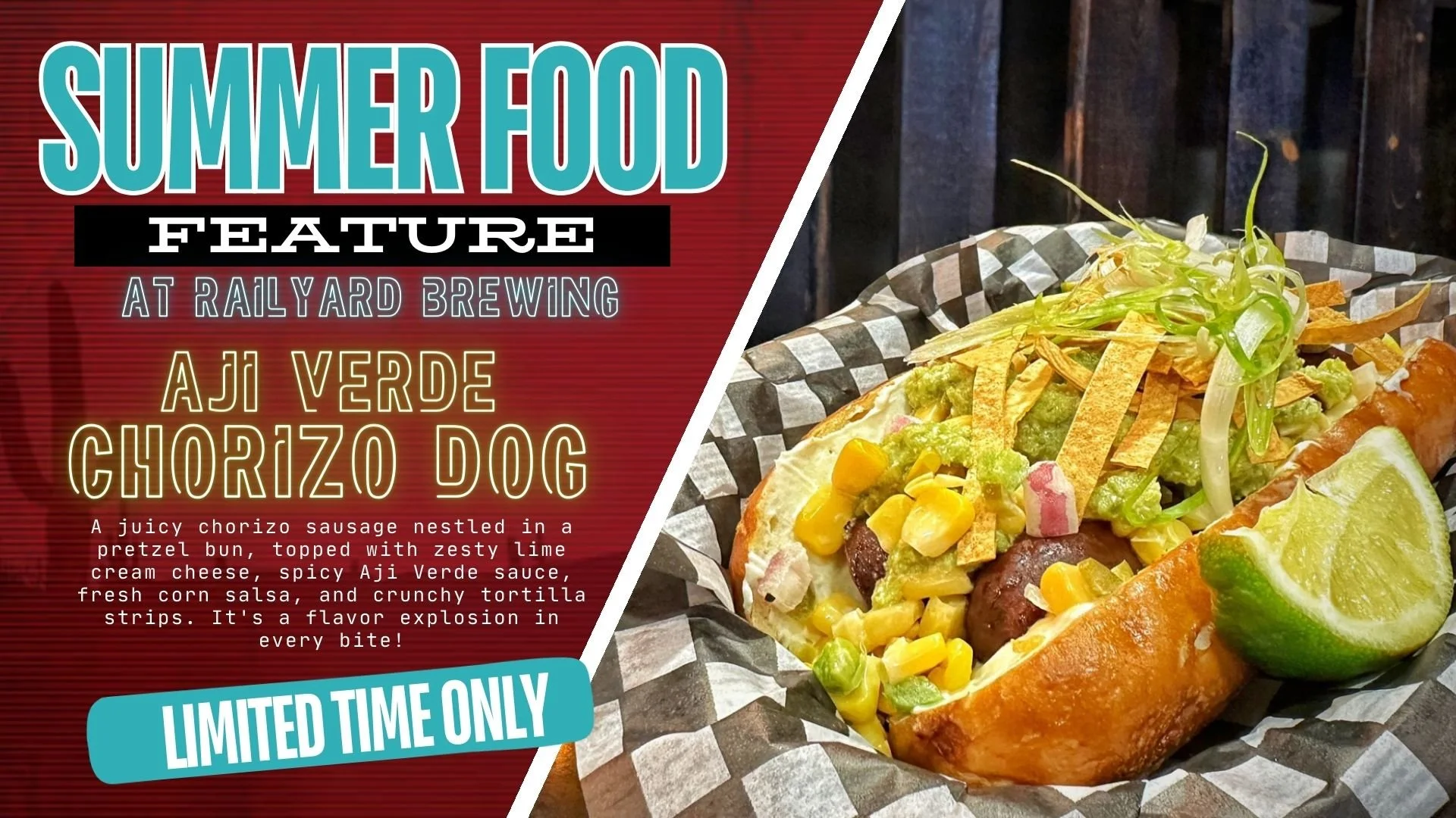 Railyard Brewing's Food & Beverage menu