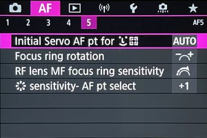 Optimal Focus Setup for the Canon EOS R5 and R6