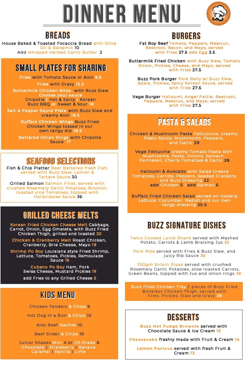 Current Menu — Buzz
