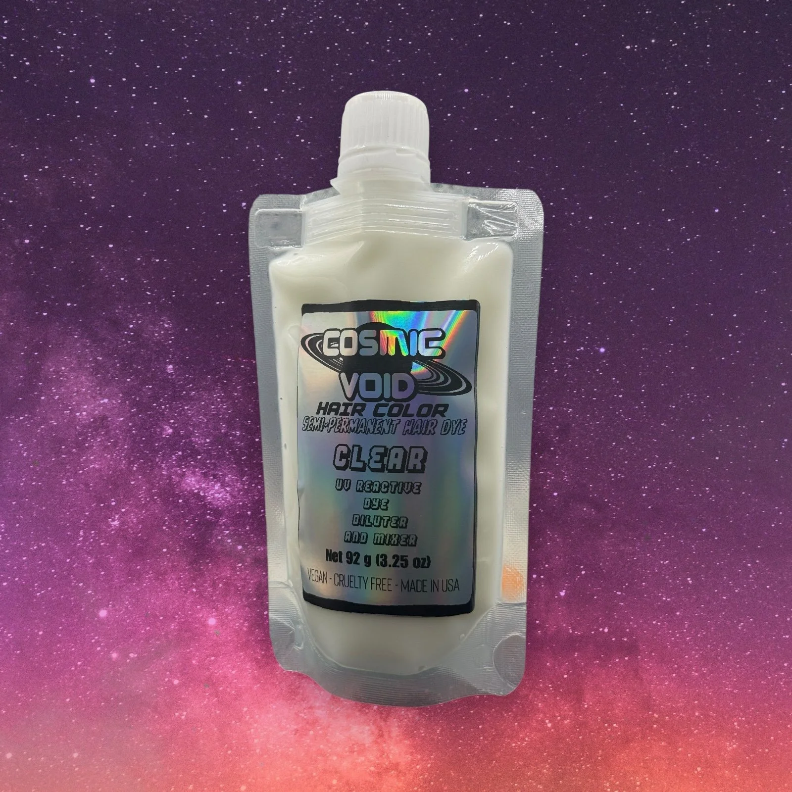 * CLEAR * UV REACTIVE SEMI PERMANENT DYE, DILUTER AND MIXER — Cosmic Void