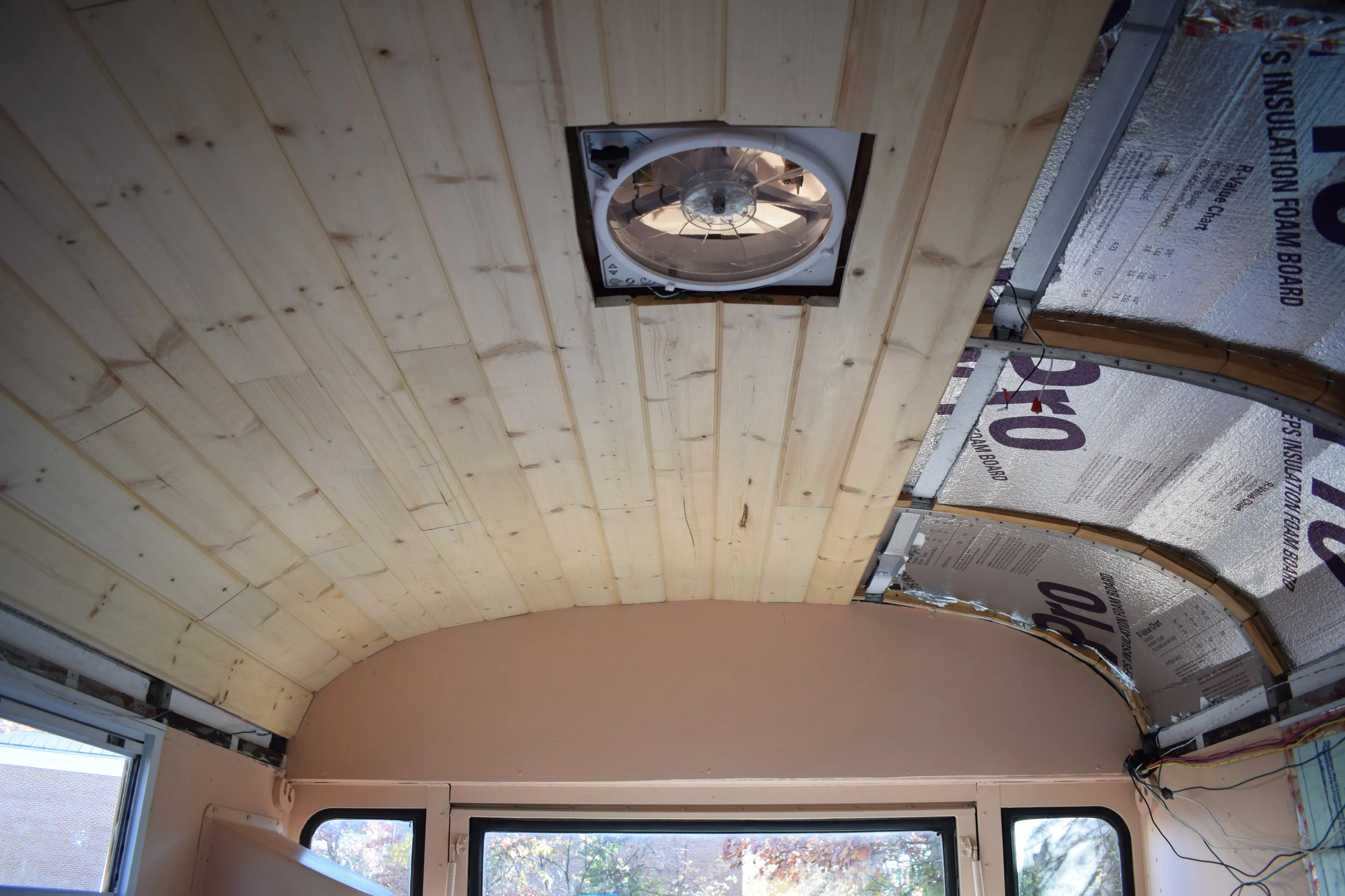 Installing a Pine Tongue & Groove Ceiling on Our Skoolie — Savvy Dispatches