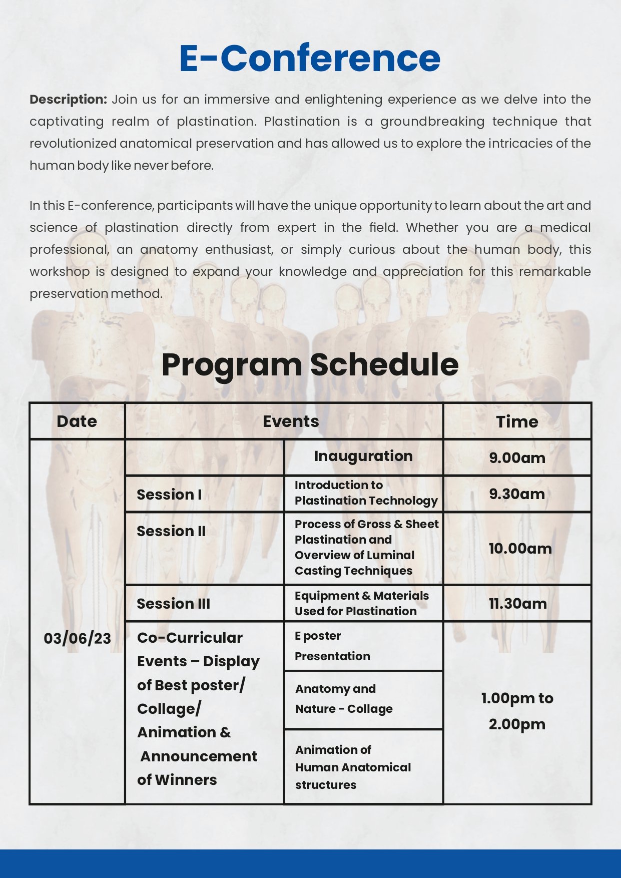 National e-Conference on Plastination Techniques - 3rd June 2023 @ SIMATS — anatsdc