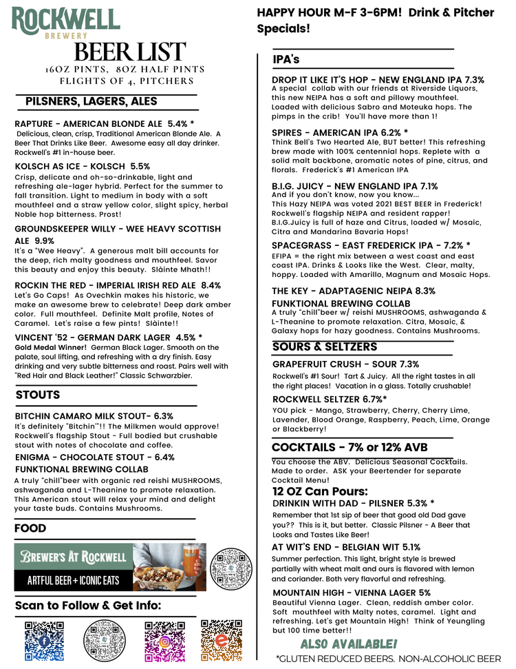 Rockwell Brewery Rockwell Brewery