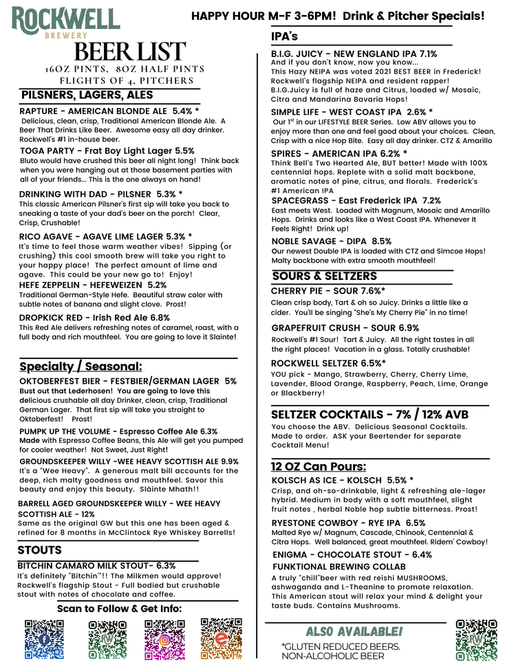 Rockwell Brewery Rockwell Brewery