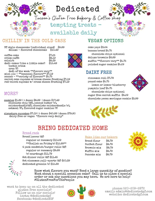 dedicated - gluten free bakery