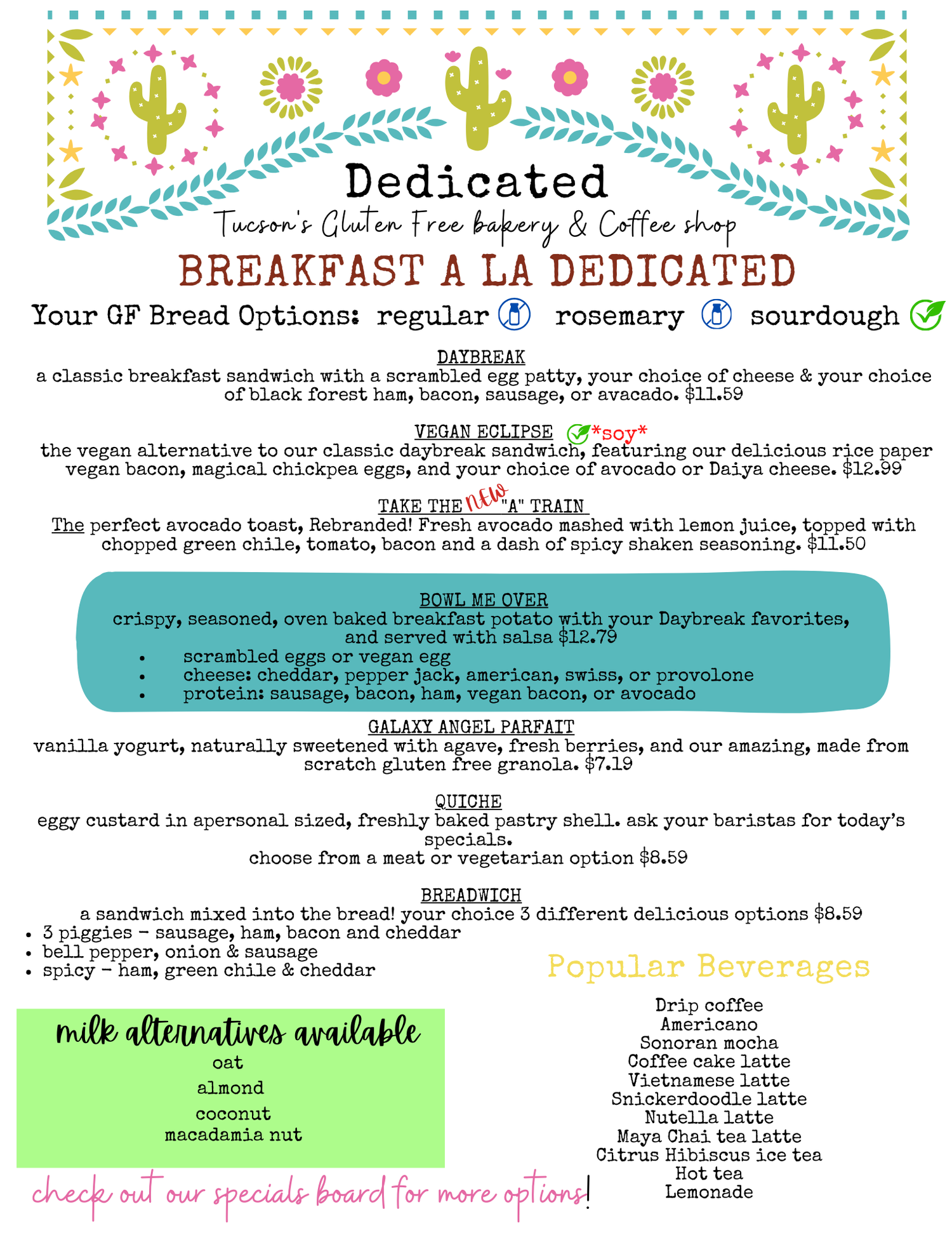dedicated - gluten free bakery
