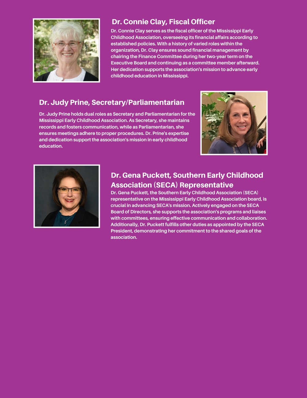 Executive Board — Mississippi Early Childhood Association
