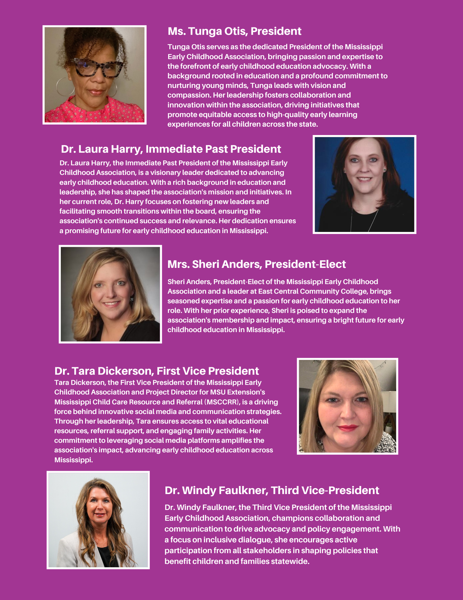 Executive Board — Mississippi Early Childhood Association