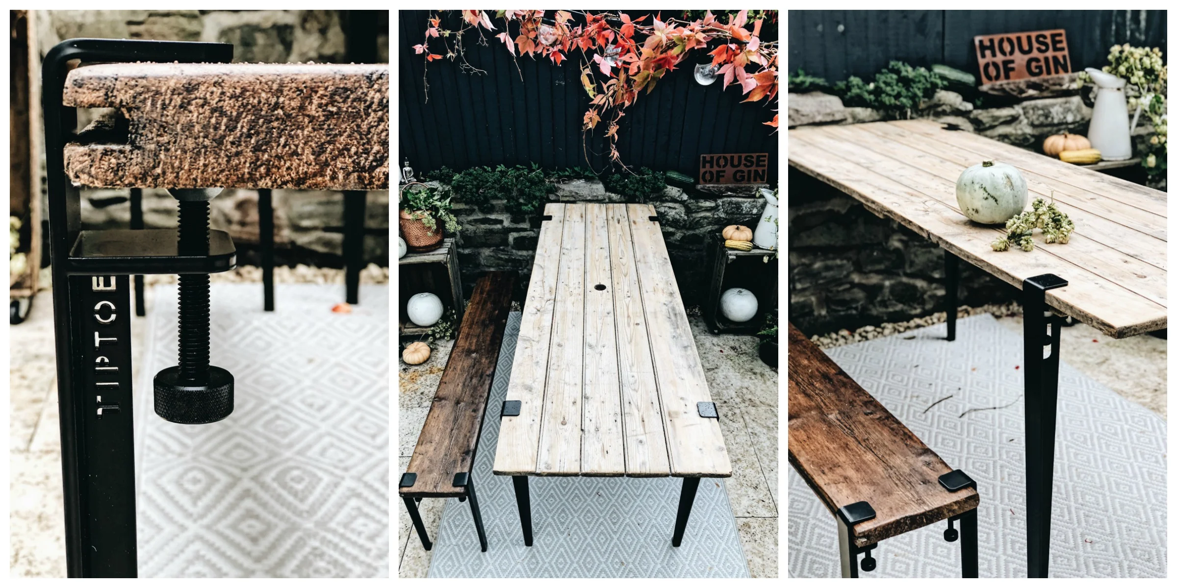 A DIY Rustic Bench and Table in Collaboration with TIPTOE — Kyla ...