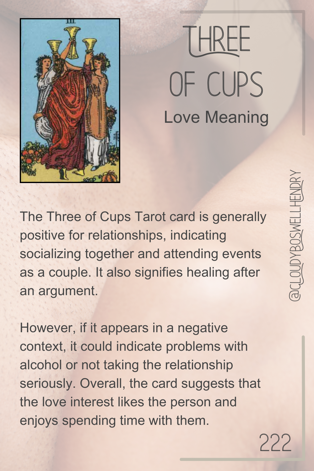 Future Tarot Meanings: Three of Cups — Lisa Boswell
