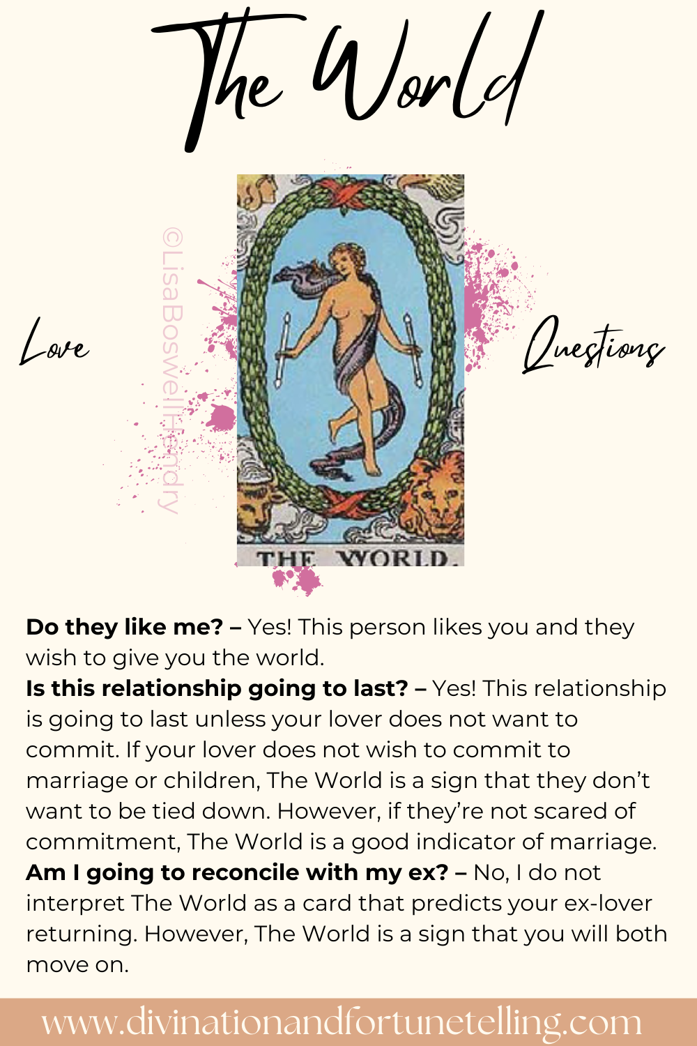 The World Tarot Meaning - Love, Future, Feelings, and More! — Lisa Boswell