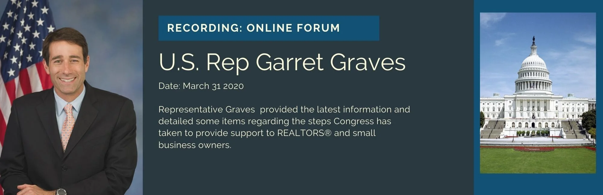 RECORDING: U.S. Representative Garret Graves — LA Realtors
