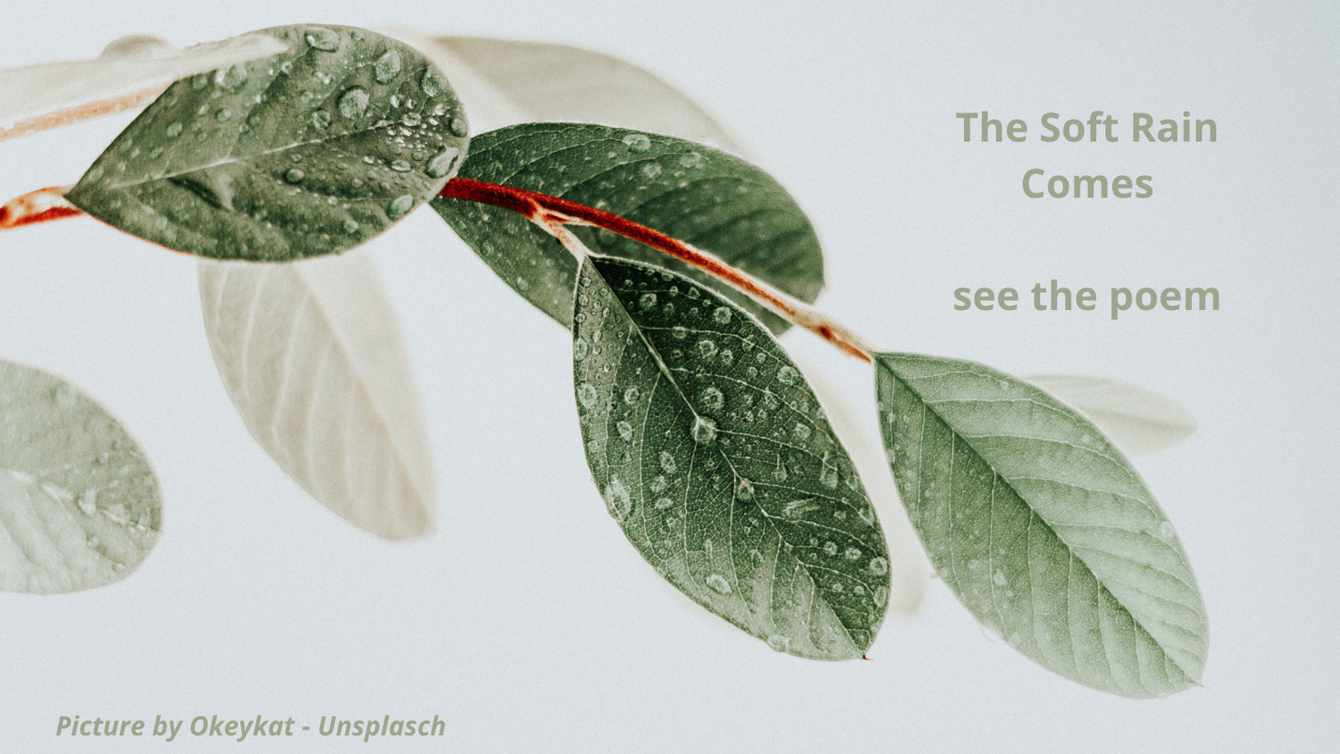 There Will Come Soft Rain, by Sara Teasdale — Brent M. Jones ...