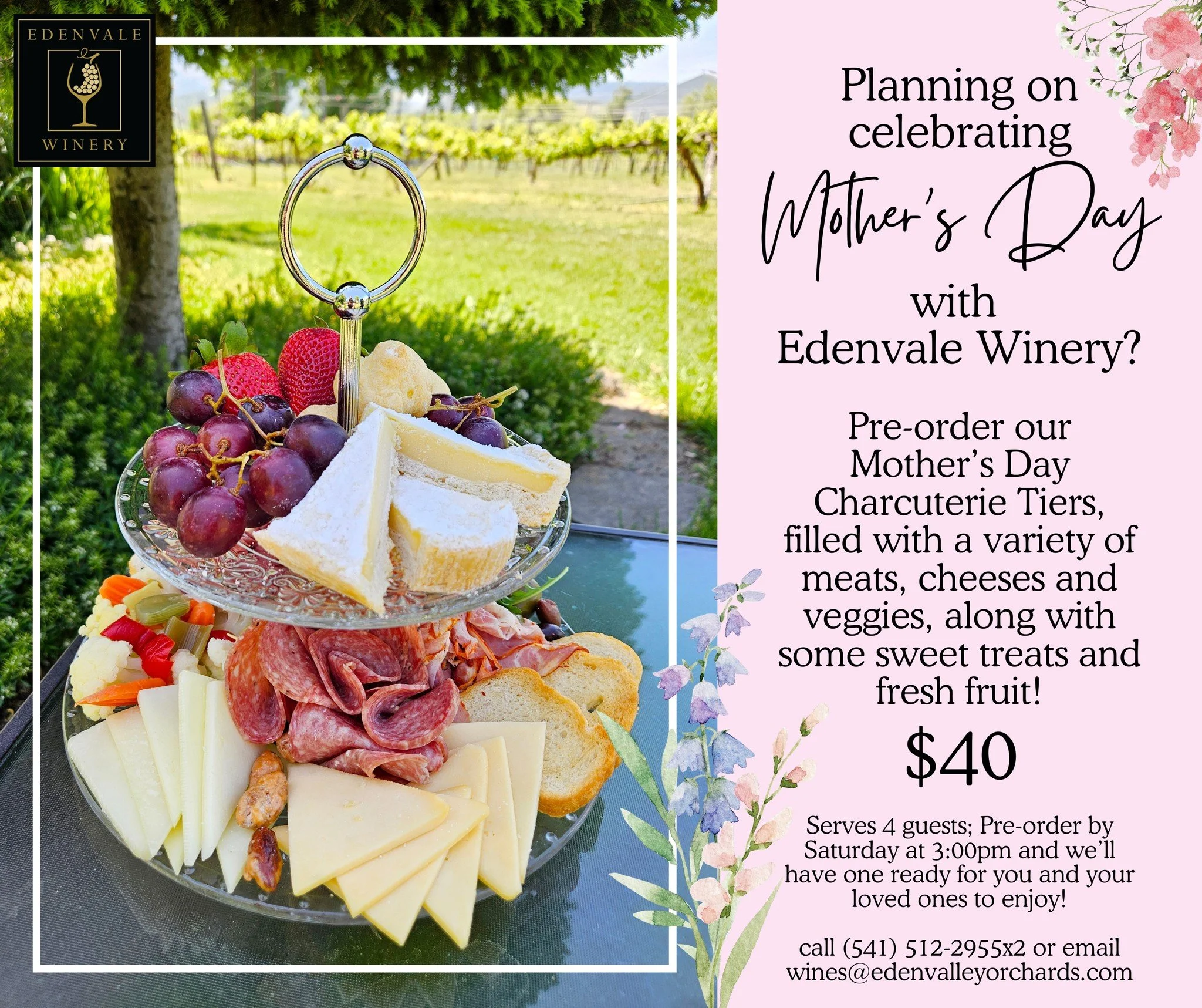 Edenvale Winery Mother's Day 2025 - May 11 - Medford - Winery - Brunch ...